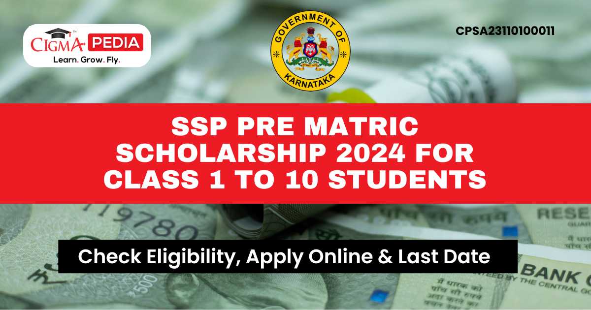 SSP Pre Matric Scholarship for Class 1 to 10 Students 2024 : Apply ...