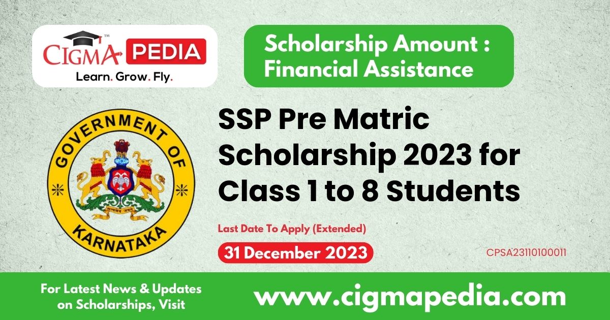 SSP Pre Matric Scholarship for Class 1 to 8 Minority Students 2023-24 ...