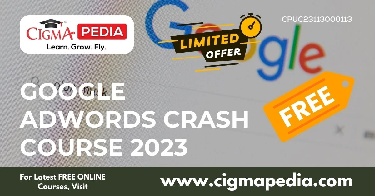 Google Adwords Crash Course 2023 (Free Udemy Course) - CIGMA Pedia
