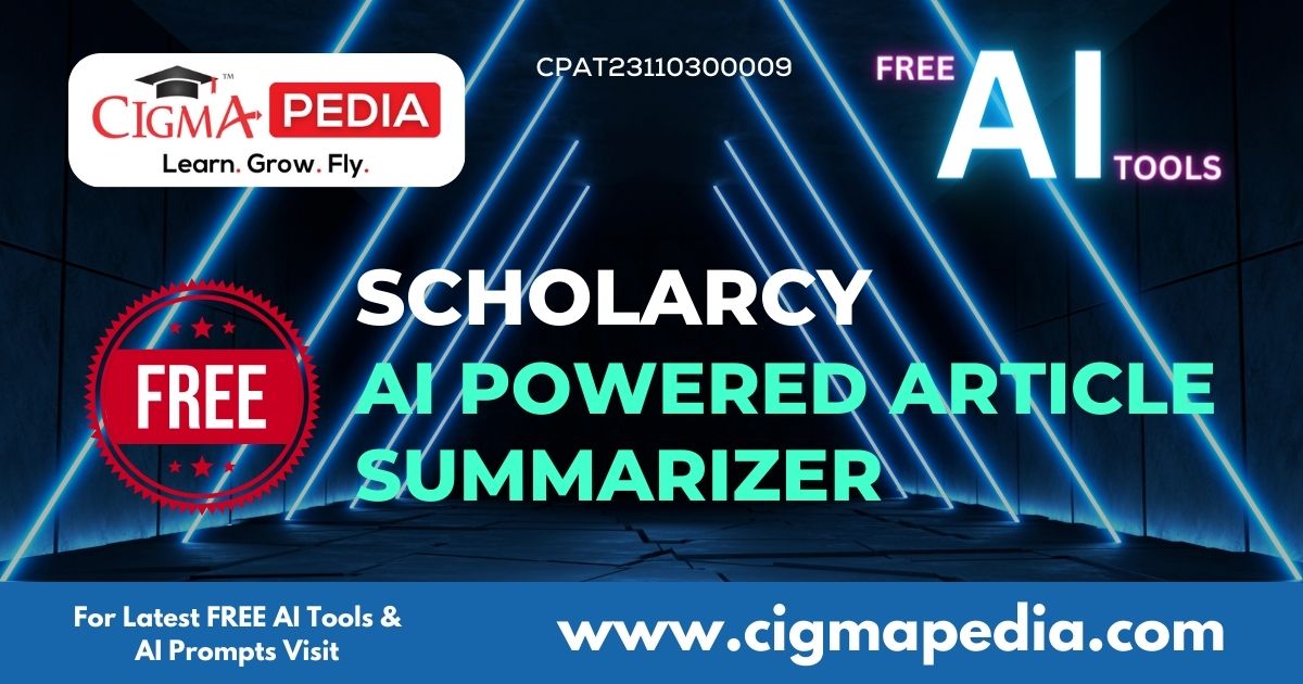 Scholarcy : The AI Tool for Summarizing and Understanding Research ...