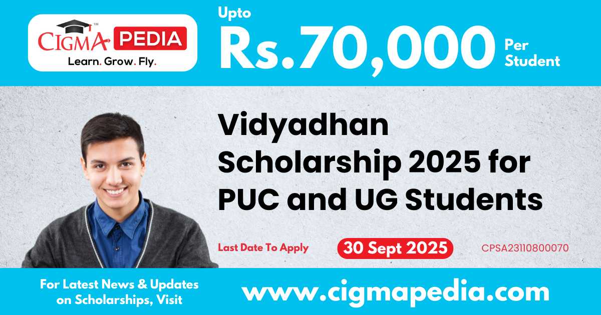 Vidyadhan Scholarship 2025 for PUC and UG Students in Rajasthan and ...