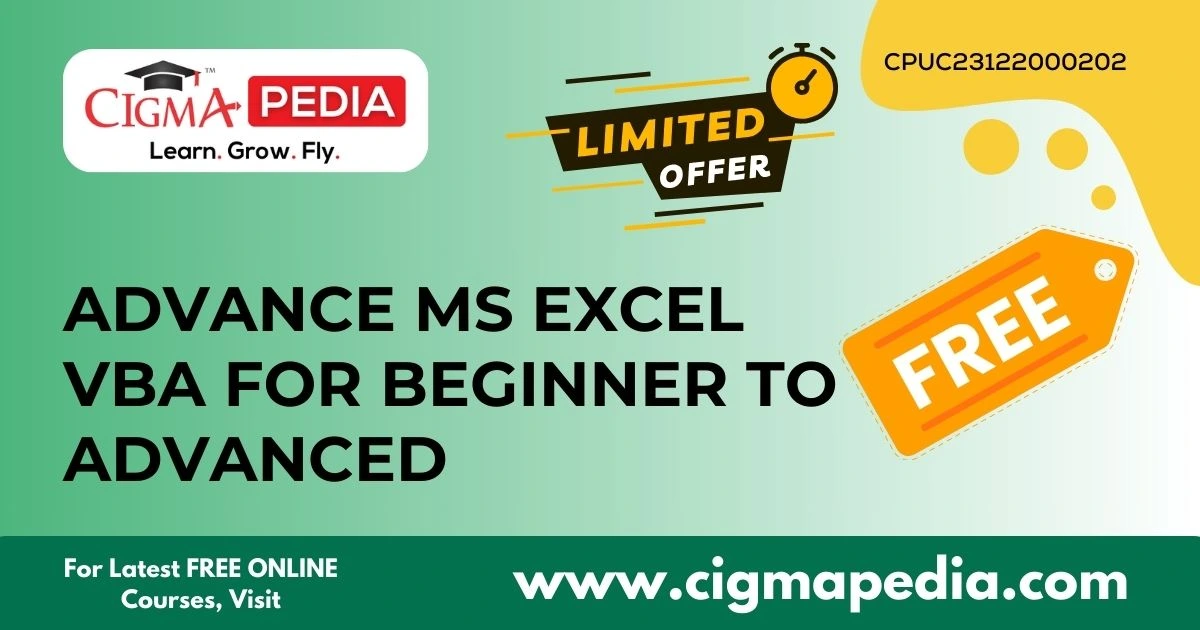 Advance Ms Excel Vba For Beginner To Advanced Free Udemy Course