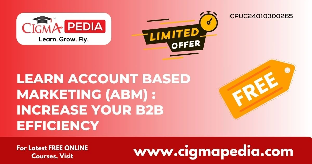 Learn Account Based Marketing Abm Increase Your B2b Efficiency Free Udemy Course Cigma Pedia