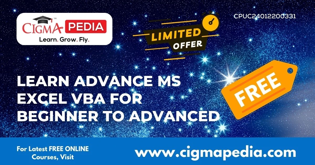 Learn Advance MS Excel VBA for Beginner to Advanced (Free Udemy Course ...
