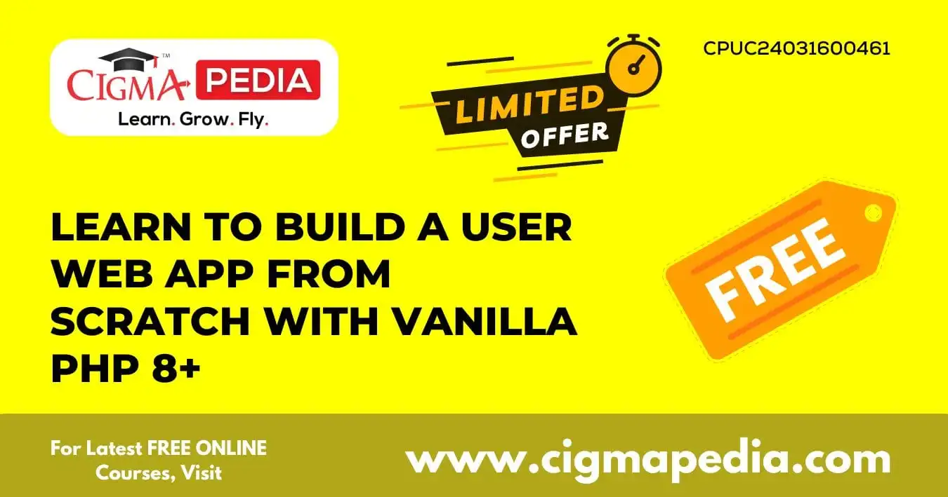 Learn to Build a User Web App from Scratch with Vanilla PHP 8+ (Free ... Learn to Build a User Web App from Scratch with Vanilla PHP 8+ (Free ...