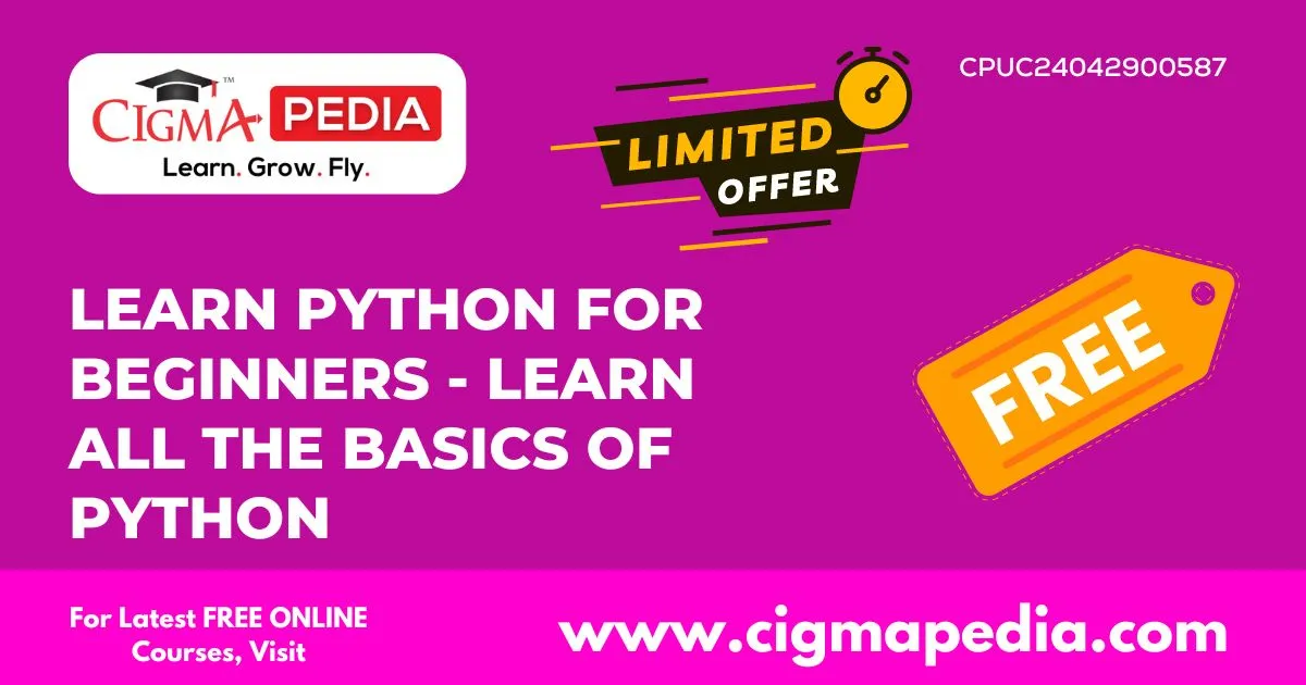 Learn Python for beginners - Learn all the basics of python (Free Udemy ... Learn Python for beginners - Learn all the basics of python (Free Udemy ...