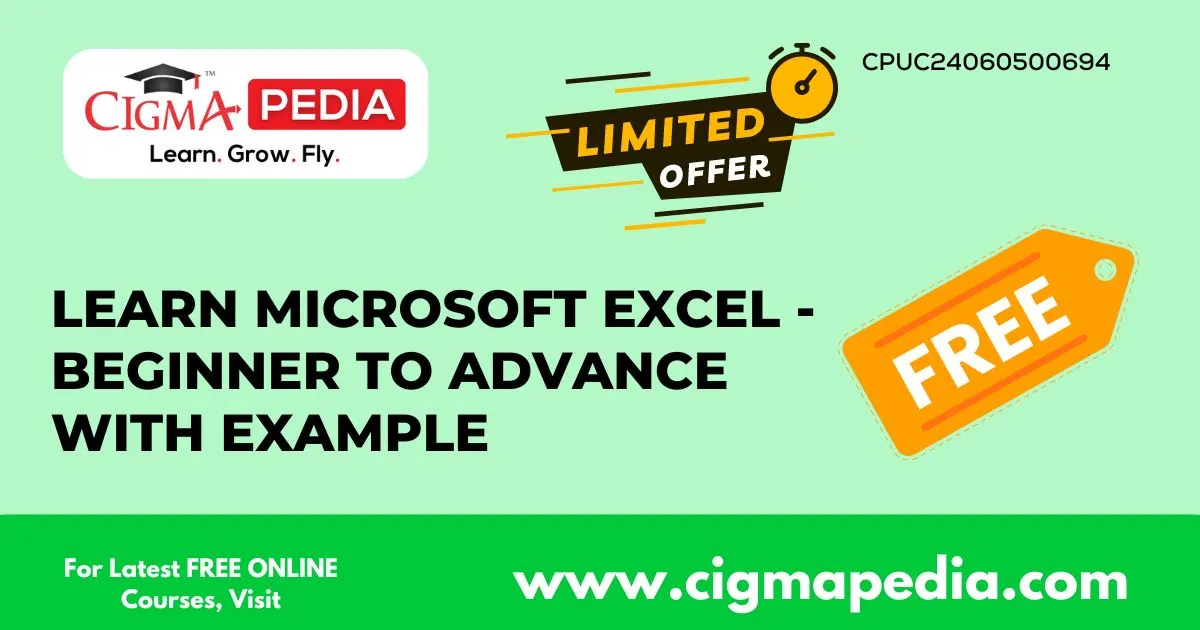 Learn Microsoft Excel - Beginner to Advance with Example (Free Udemy ... Learn Microsoft Excel - Beginner to Advance with Example (Free Udemy ...