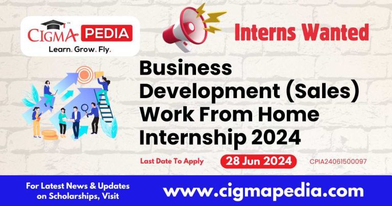 Business Development (Sales) Work From Home Internship 2024 : How to Apply for Internship, Last ...