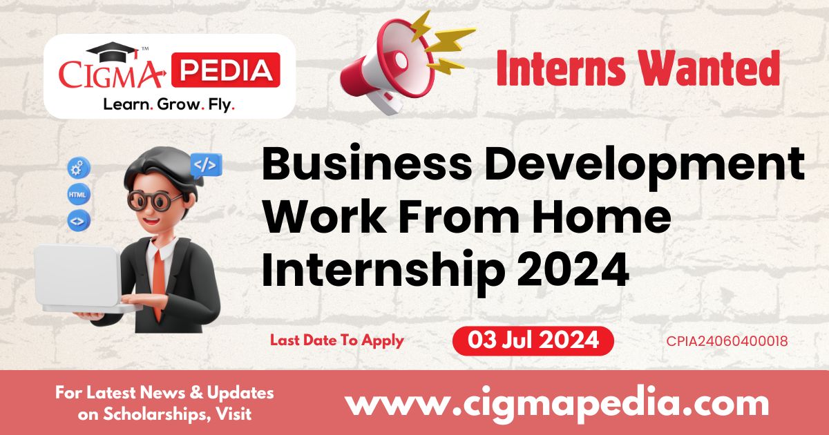 Business Development Work From Home Internship 2024 : How to Apply for Internship, Last Date to ...