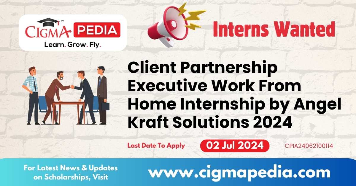 Client Partnership Executive Work From Home Internship by Angel Kraft Solutions 2024 : How to ...