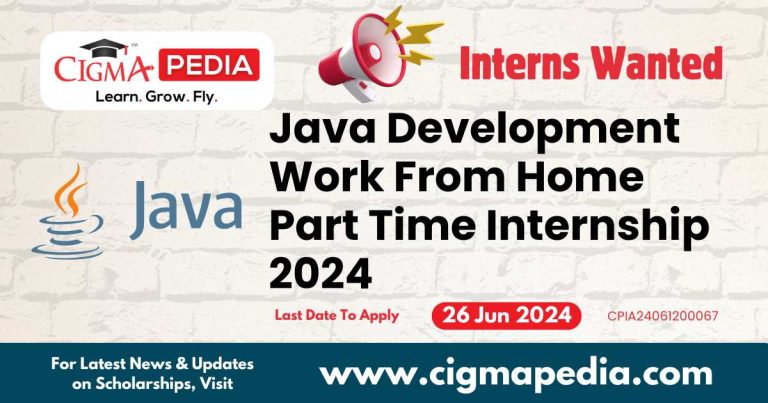 Java Development Work From Home Part Time Internship 2024: How to Apply for Internship, Last ...