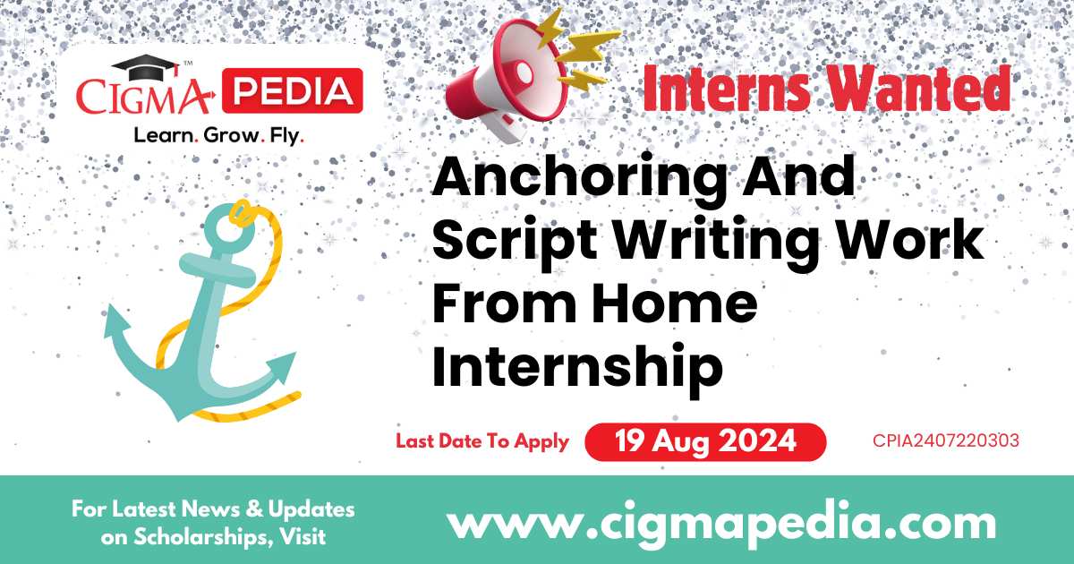 Anchoring And Script Writing Work From Home Internship by Bollygrad ...