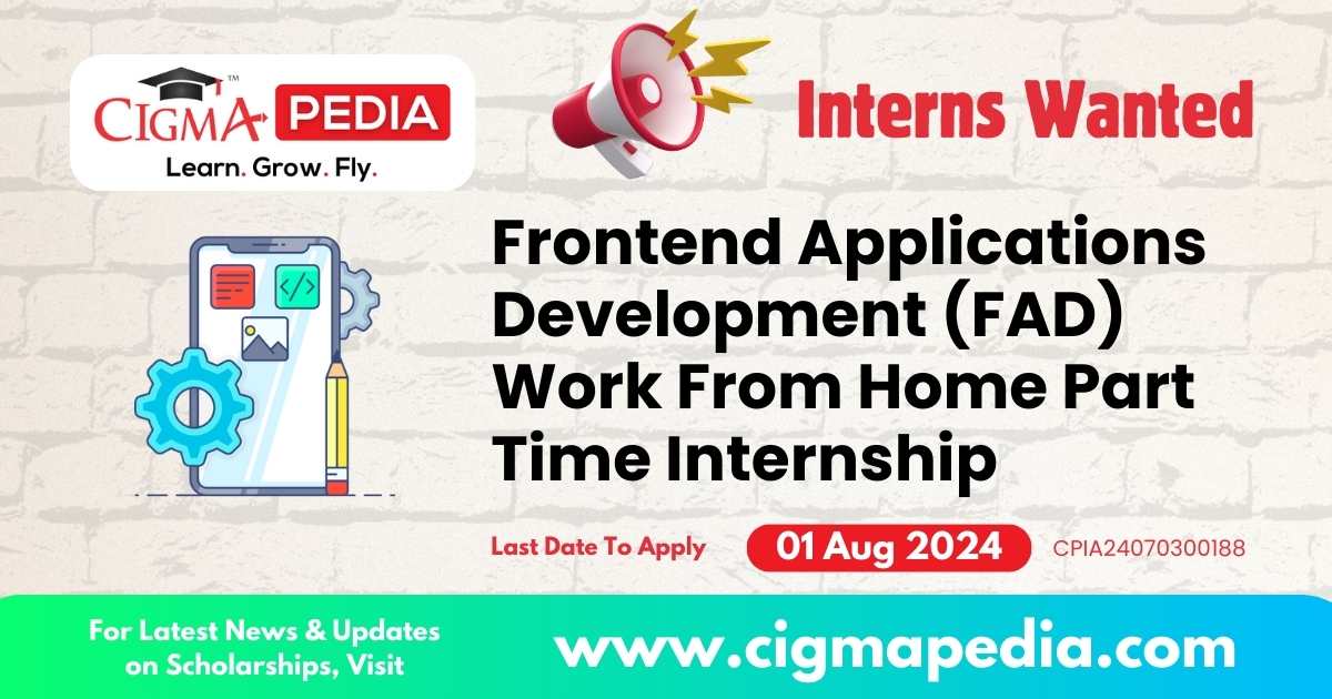 Frontend Applications Development (FAD) Work From Home Part Time ...