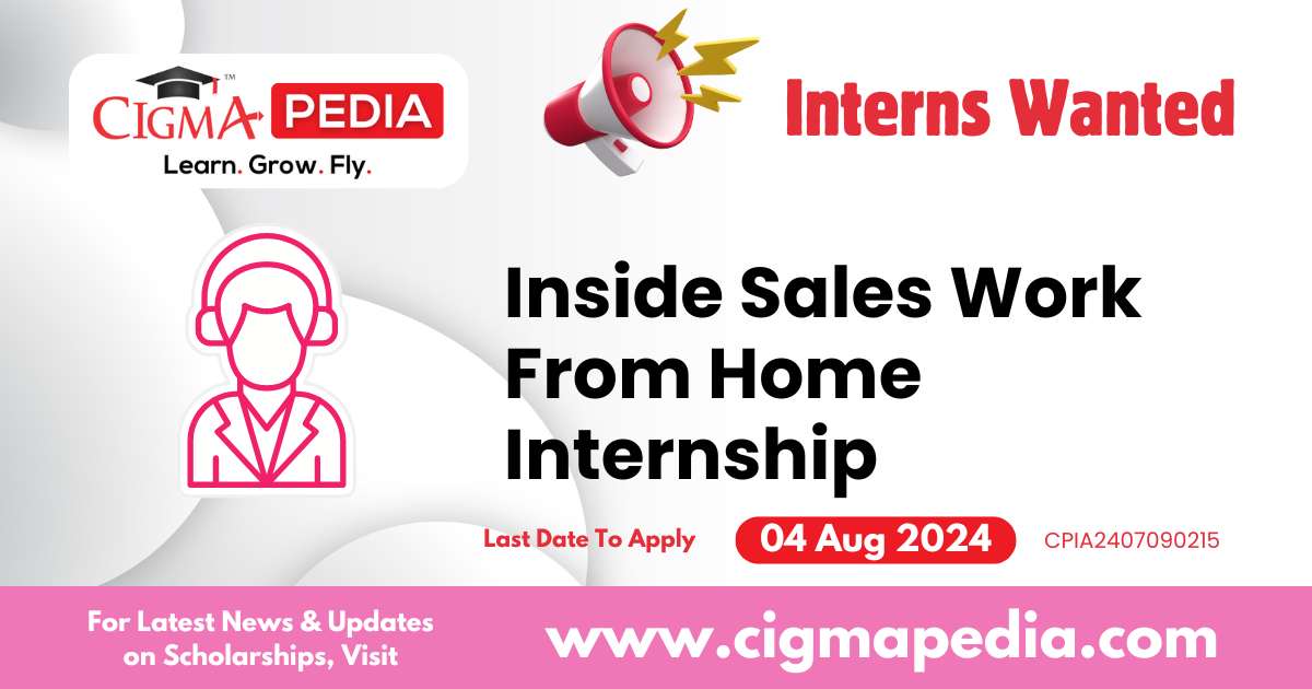 Inside Sales Work From Home Internship by Scaling Socials 2024 : How to Apply for Internship ...