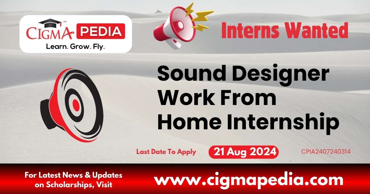 Sound Designer Work From Home Internship by Medius Technologies Private ...