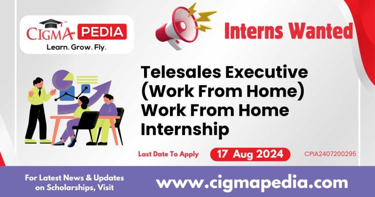 Telesales Executive (Work From Home) Work From Home Internship 2024 : How to Apply for ...