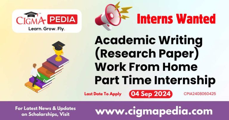 Academic Writing (Research Paper) Work From Home Part Time Internship ...