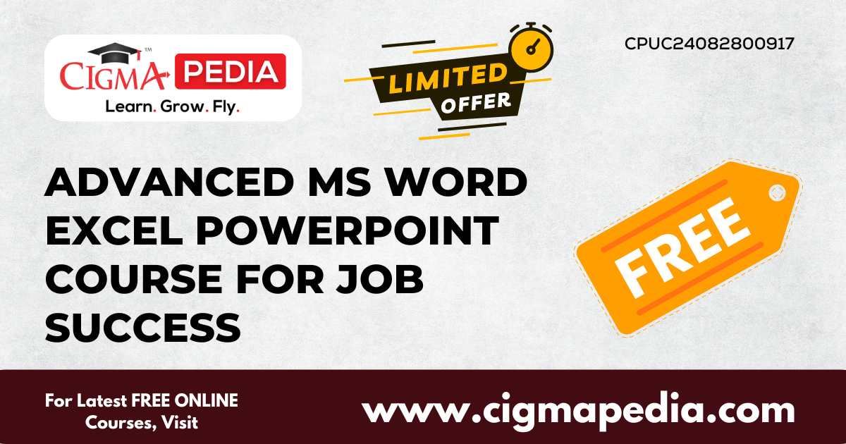 Advanced MS Word Excel PowerPoint Course for Job Success (Free Udemy ...