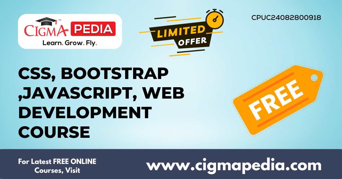 CSS Bootstrap JavaScript Web Development Course (Free Udemy Course) - CIGMA Pedia