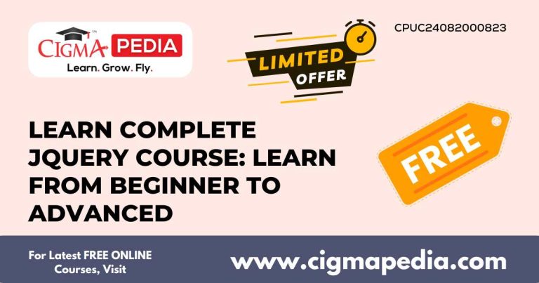 Learn Complete jQuery Course: Learn From Beginner To Advanced (Free Udemy Course) - CIGMA Pedia
