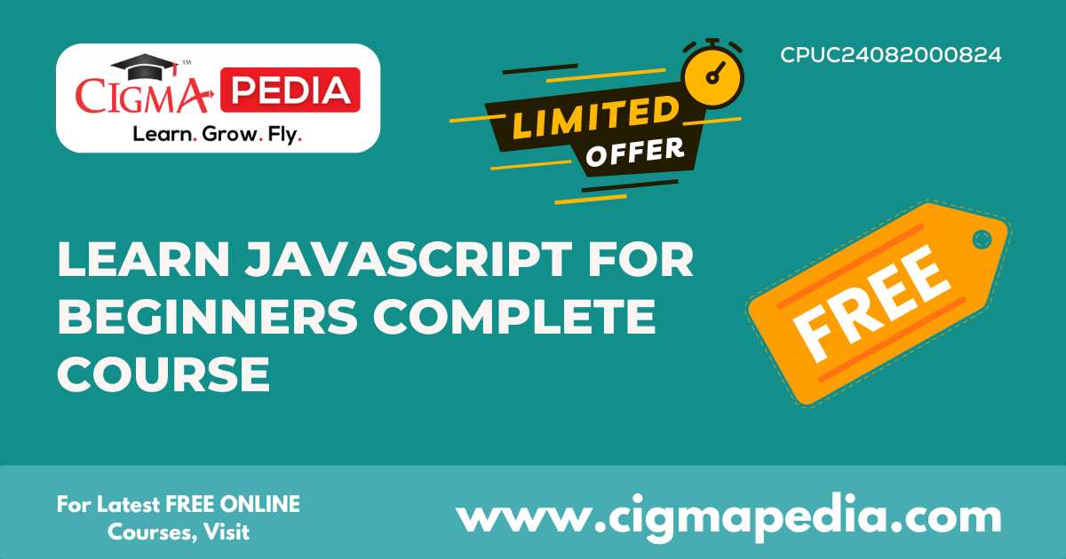 Learn Javascript For Beginners Complete Course (Free Udemy Course) - CIGMA Pedia