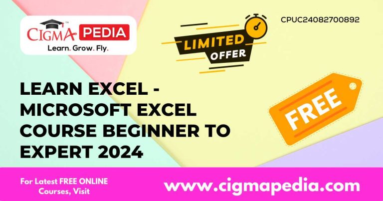 Learn Excel - Microsoft Excel Course Beginner to Expert 2024 (Free ...