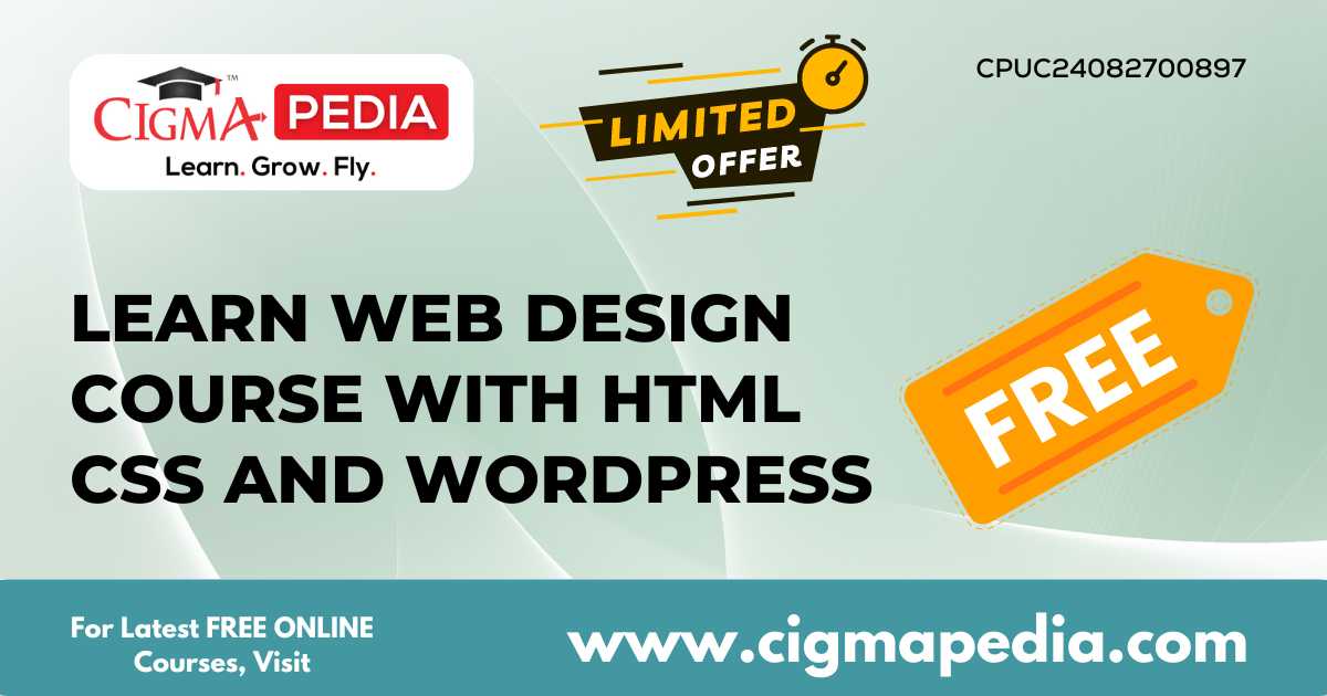Learn Web Design Course with HTML CSS and Wordpress (Free Udemy Course) - CIGMA Pedia