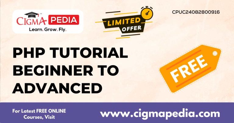 PHP Tutorial Beginner to Advanced (Free Udemy Course) - CIGMA Pedia