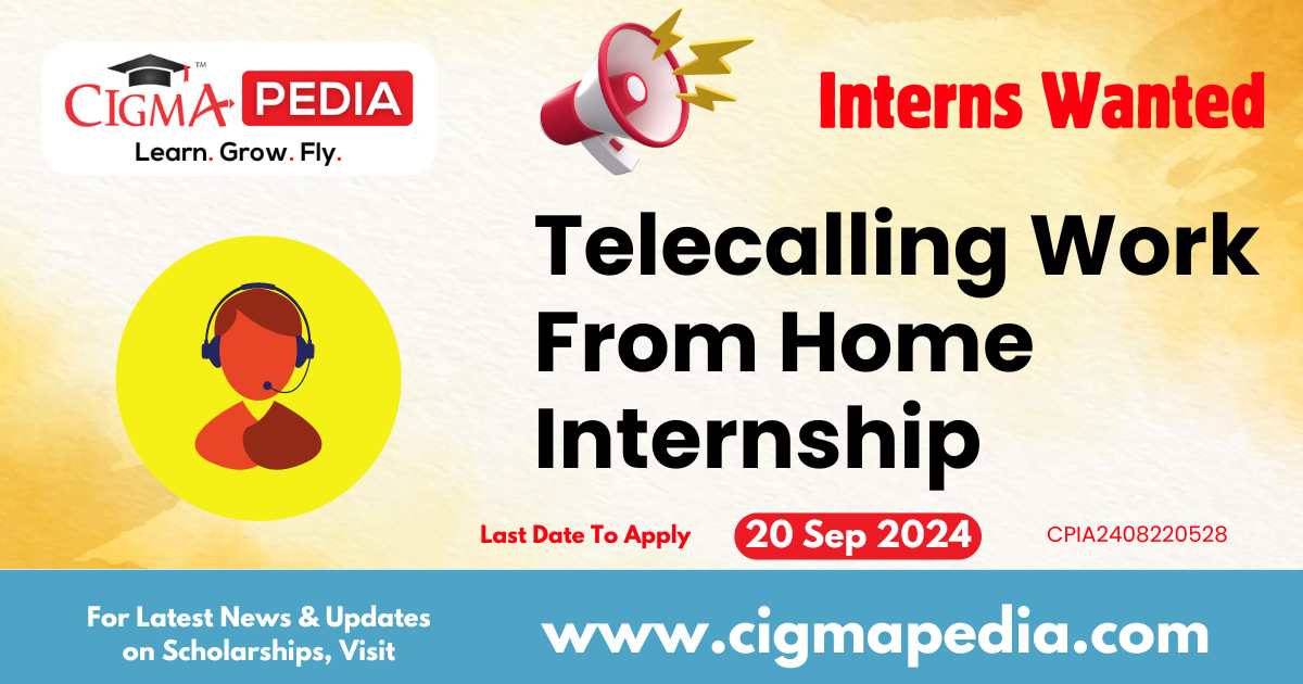 Telecalling Work From Home Internship by CK And Sons Textiles 2024 ...