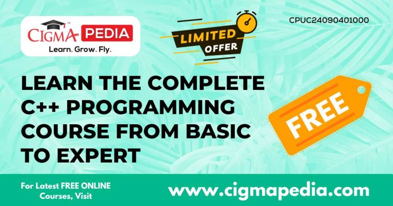 Learn The Complete C++ Programming Course from Basic to Expert (Free ...