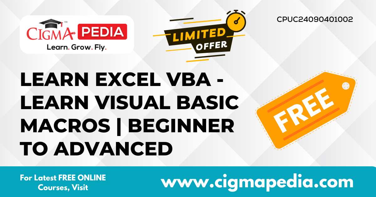 Learn Excel VBA - Learn Visual Basic Macros | Beginner to Advanced ...