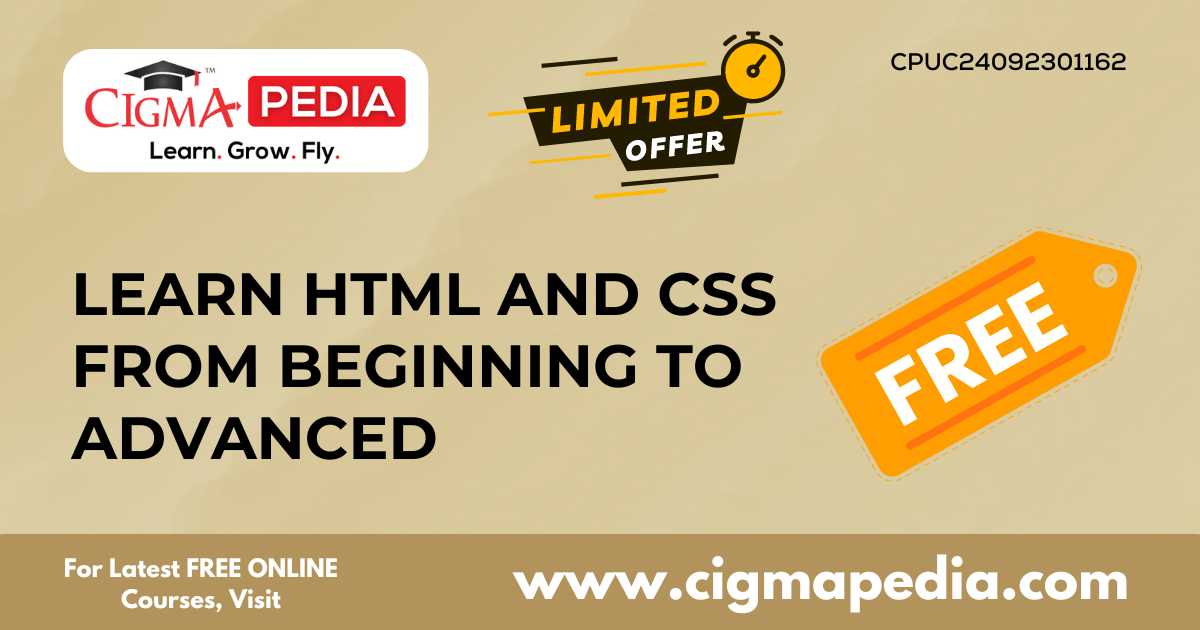Learn HTML and CSS from Beginning to Advanced (Free Udemy Course) - CIGMA Pedia