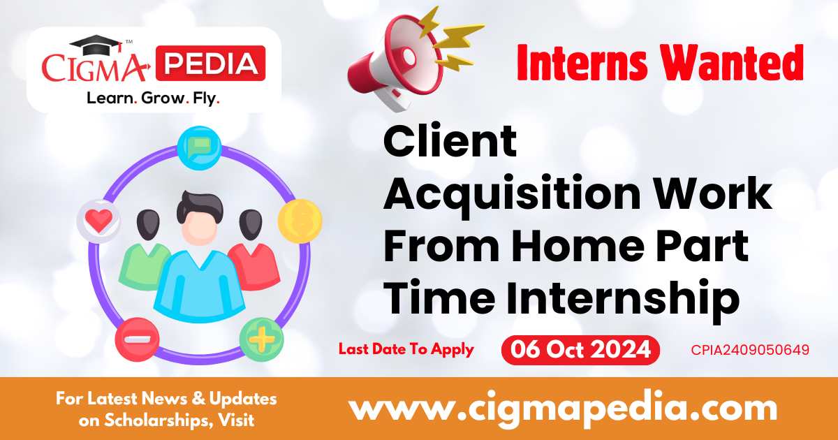 Client Acquisition Work From Home Part Time Internship by GS Insurance ...