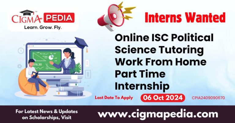 Online ISC Political Science Tutoring Work From Home Part Time Internship by Narigiri's Connect ...