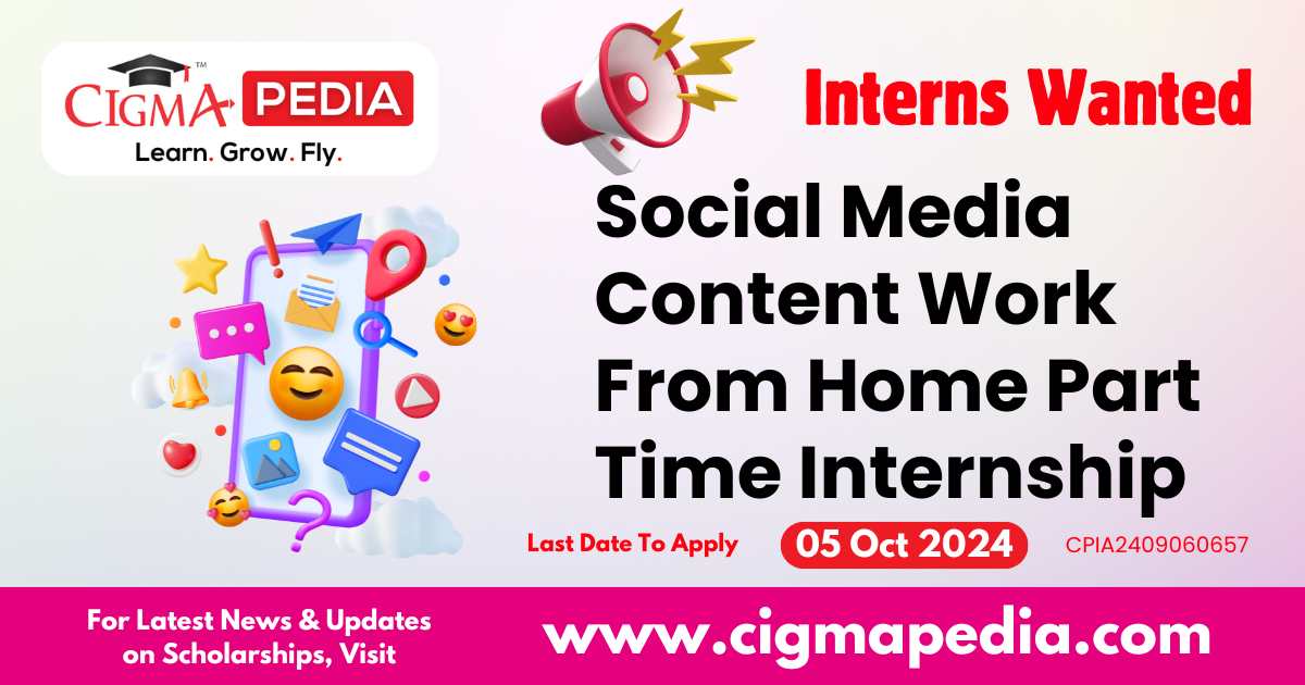 Social Media Content Work From Home Part Time Internship by FusionHive ...