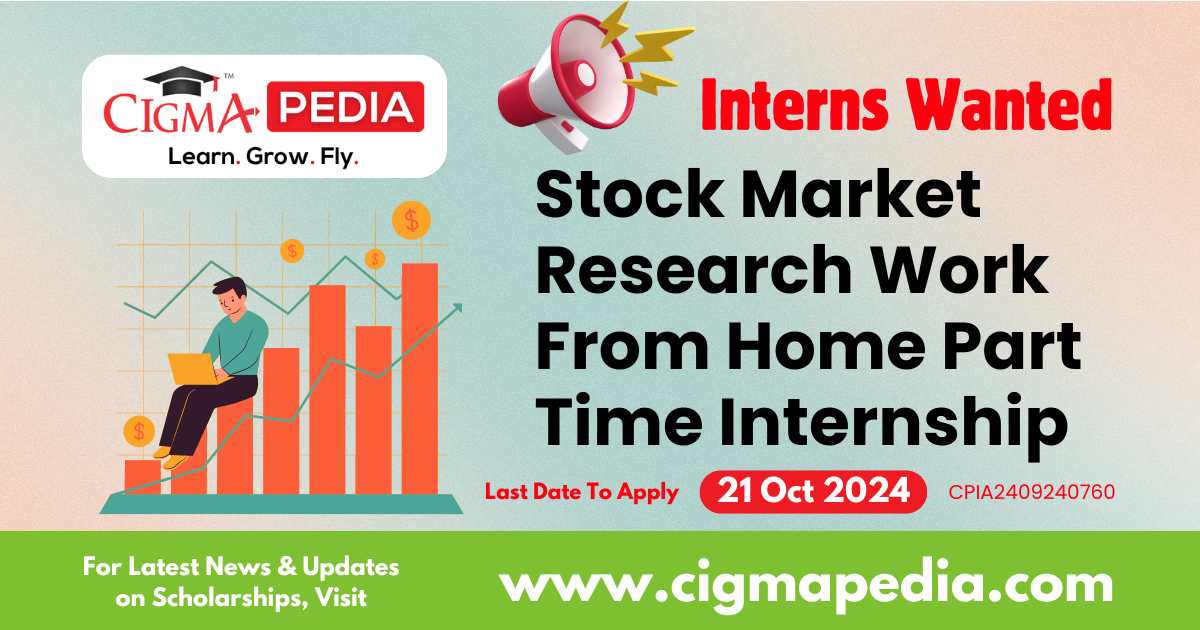 Stock Market Research Work From Home Part Time Internship by SR ...