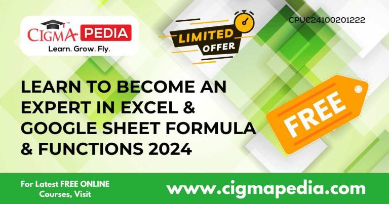 Learn to Become an Expert in Excel & Google Sheet Formula & Functions ...
