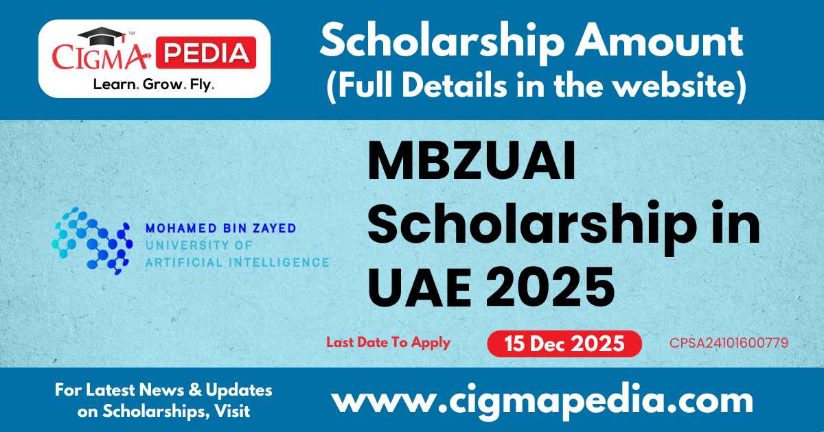 MBZUAI Scholarship in UAE 2026 For PG and Ph.D Students | Last Date ...