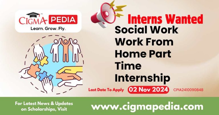 Social Work Work From Home Part Time Internship by Pawzz Foundation ...