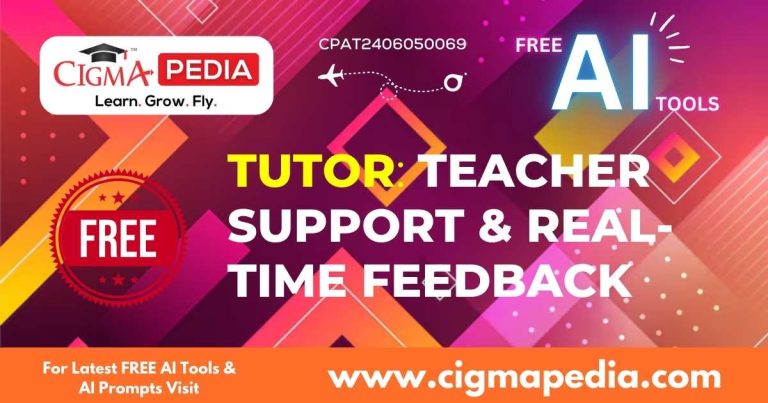 Tutor: Your Ultimate AI Learning Assistant - CIGMA Pedia