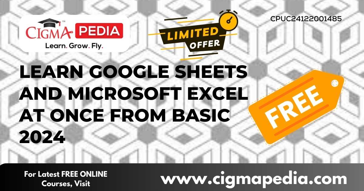 Learn Google Sheets and Microsoft Excel at Once from Basic 2024 (Free Udemy Course) - CIGMA Pedia