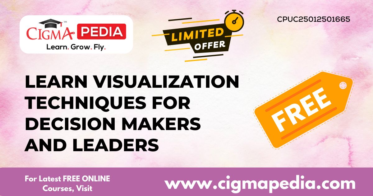 Learn Visualization techniques for Decision Makers and Leaders (Free Udemy Course) - CIGMA Pedia