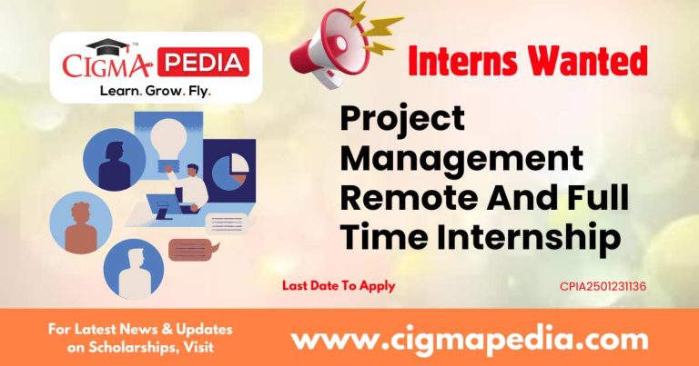 Project Management Remote And Full Time Internship By Eazura TechSo pvt ...