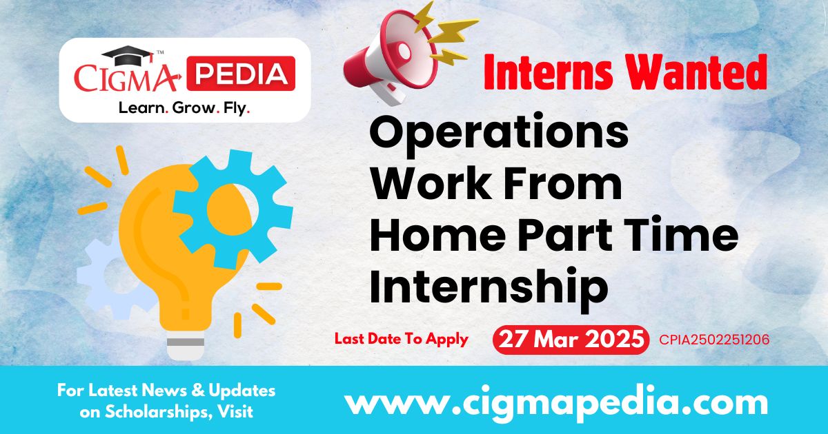 Operations Work From Home Part Time Internship By Tech Analogy : How to ...