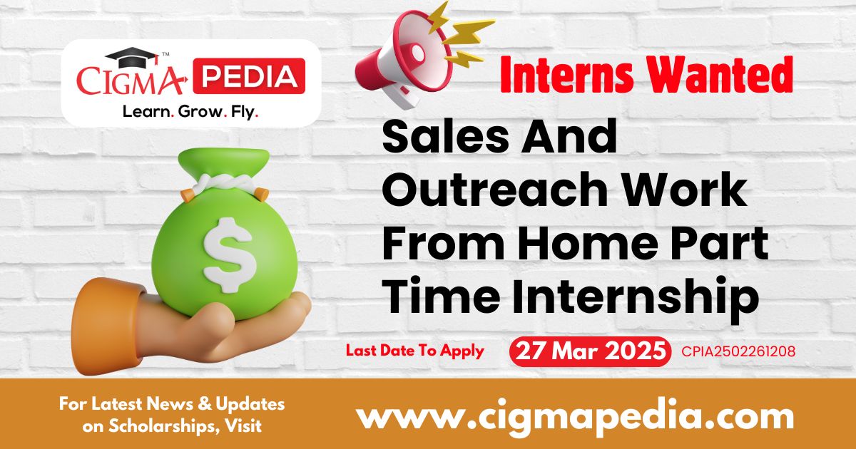 Sales And Outreach Work From Home Part Time Internship By Pawzz : How to Apply for Internship ...