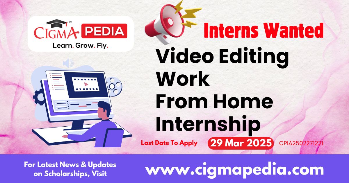 Video Editing Work From Home Internship By Madquick Digital Agency ...