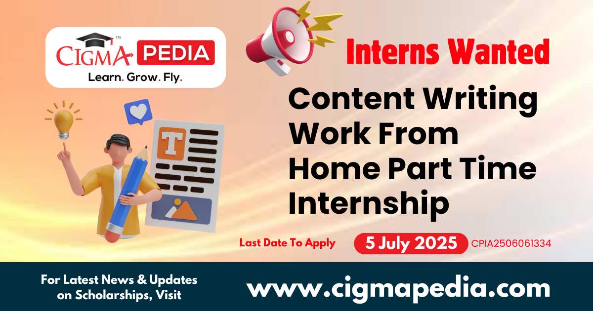 Content Writing Work From Home Part Time Internship By Conscious Humanity Network Foundation ...