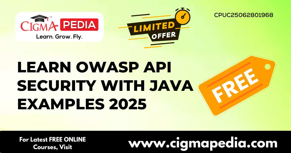 Learn OWASP API Security with Java Examples 2025 (Free Udemy Course) - CIGMA Pedia