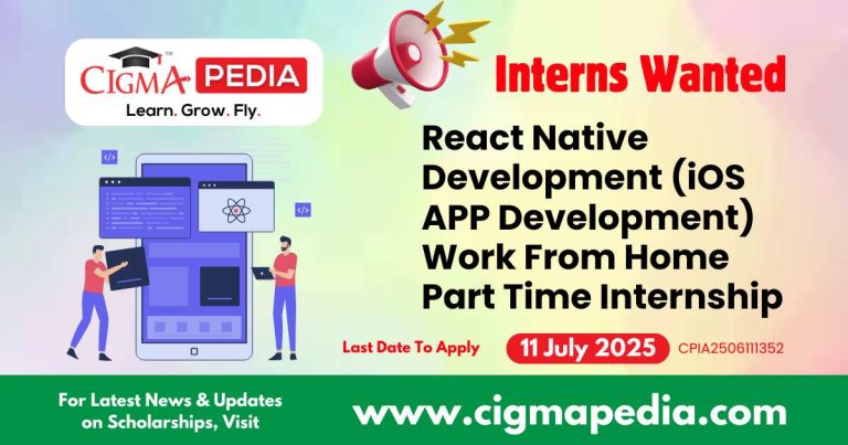 React Native Development (iOS APP Development) Work From Home Part Time Internship By Codecraft ...