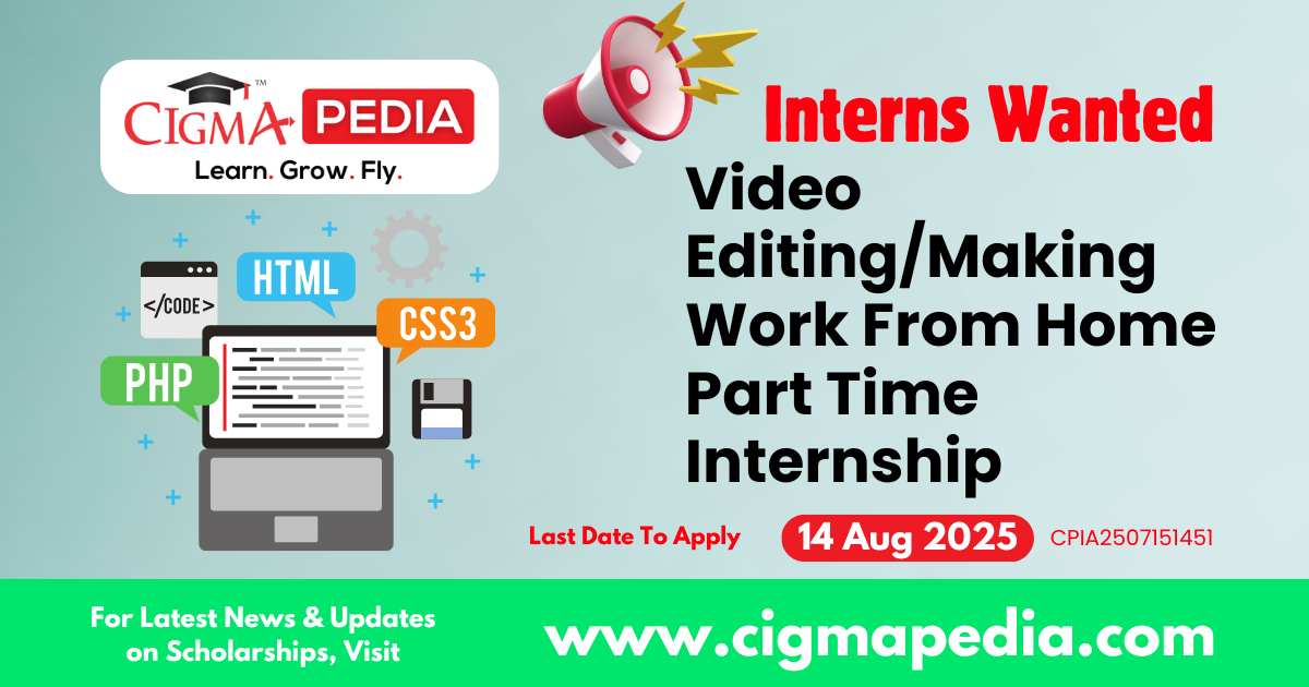 Video Editing/Making Work From Home Part Time Internship By Eduminatti ...
